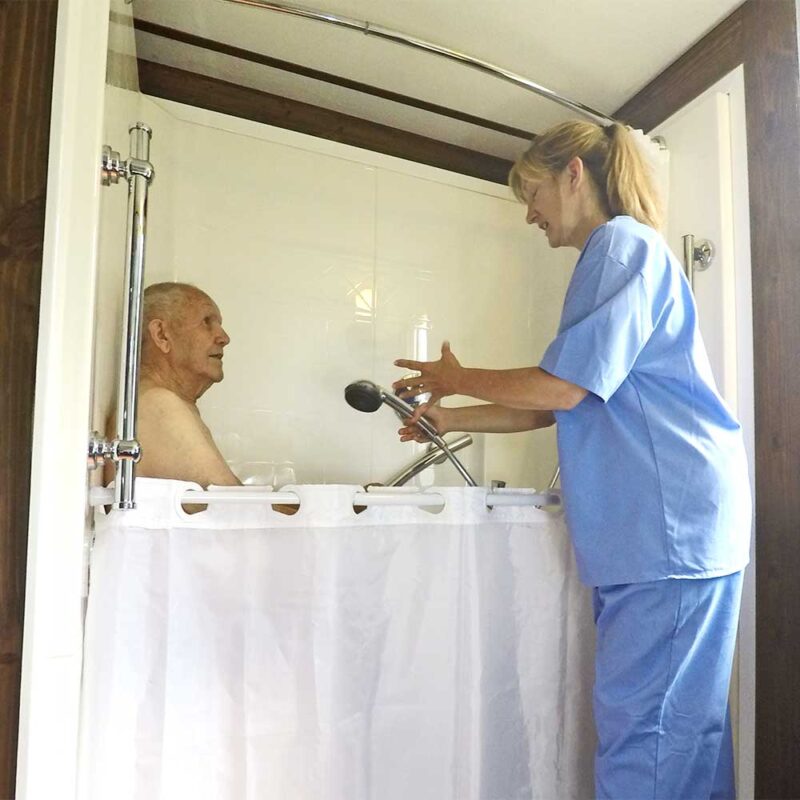 Caregiver Attendant Shower Curtain | Prevent Falls | KR Specialties